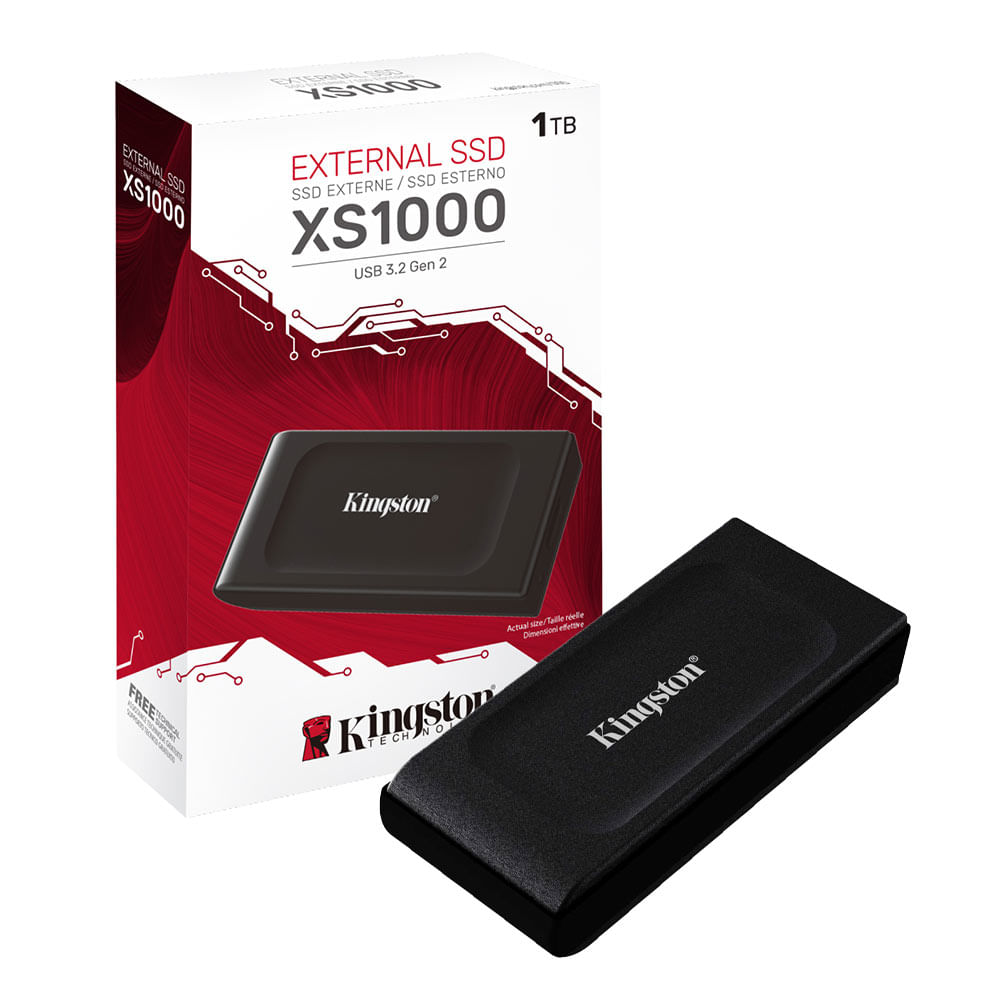 SSD externo Kingston XS1000 1TB USB 3.2 Gen2 - Coolbox