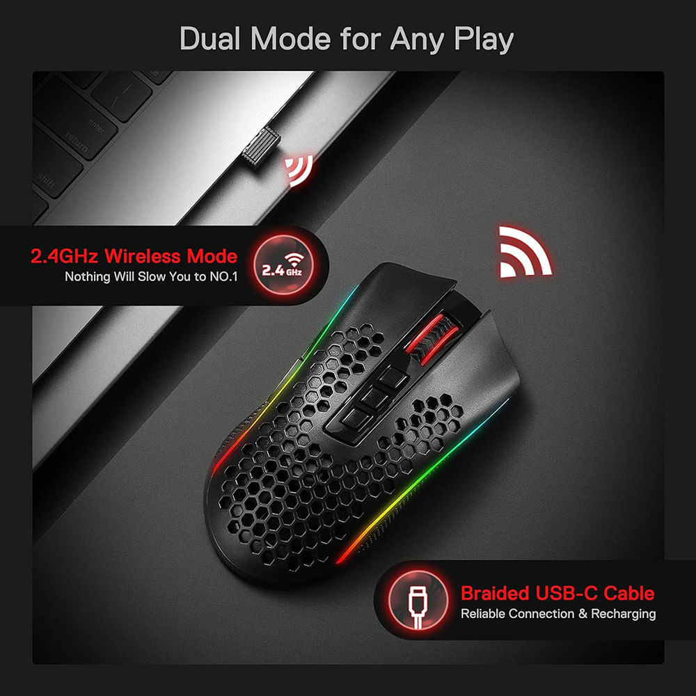 Mouse gamer Redragon Storm Pro M808-KS RGB - Coolbox