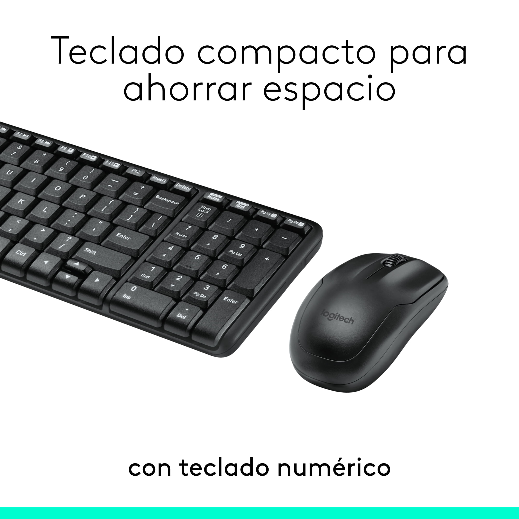 Kit inalámbrico Logitech MK220 teclado y mouse, membrana, bluetooth ...